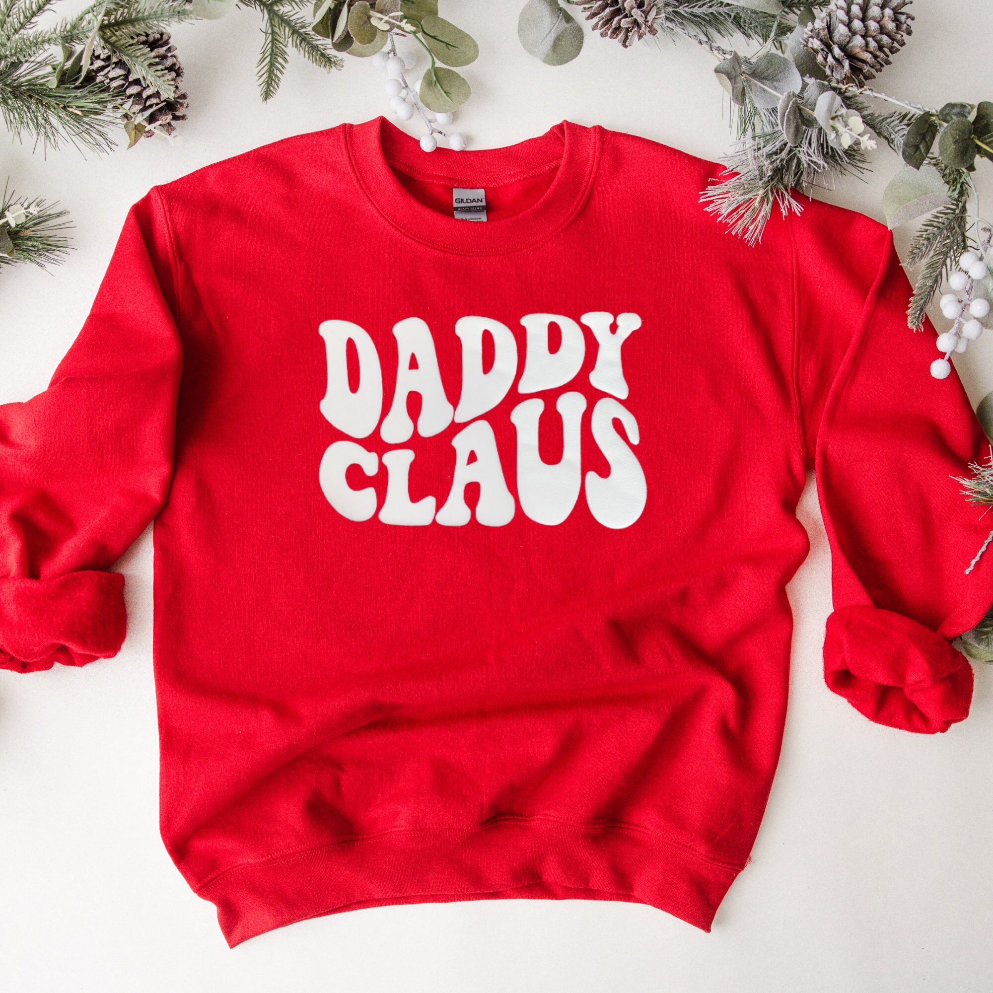 Daddy Claus 3D Puff Christmas Sweatshirt, Dad Gift - Etsy