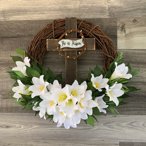 Religious Easter Wreath - Etsy