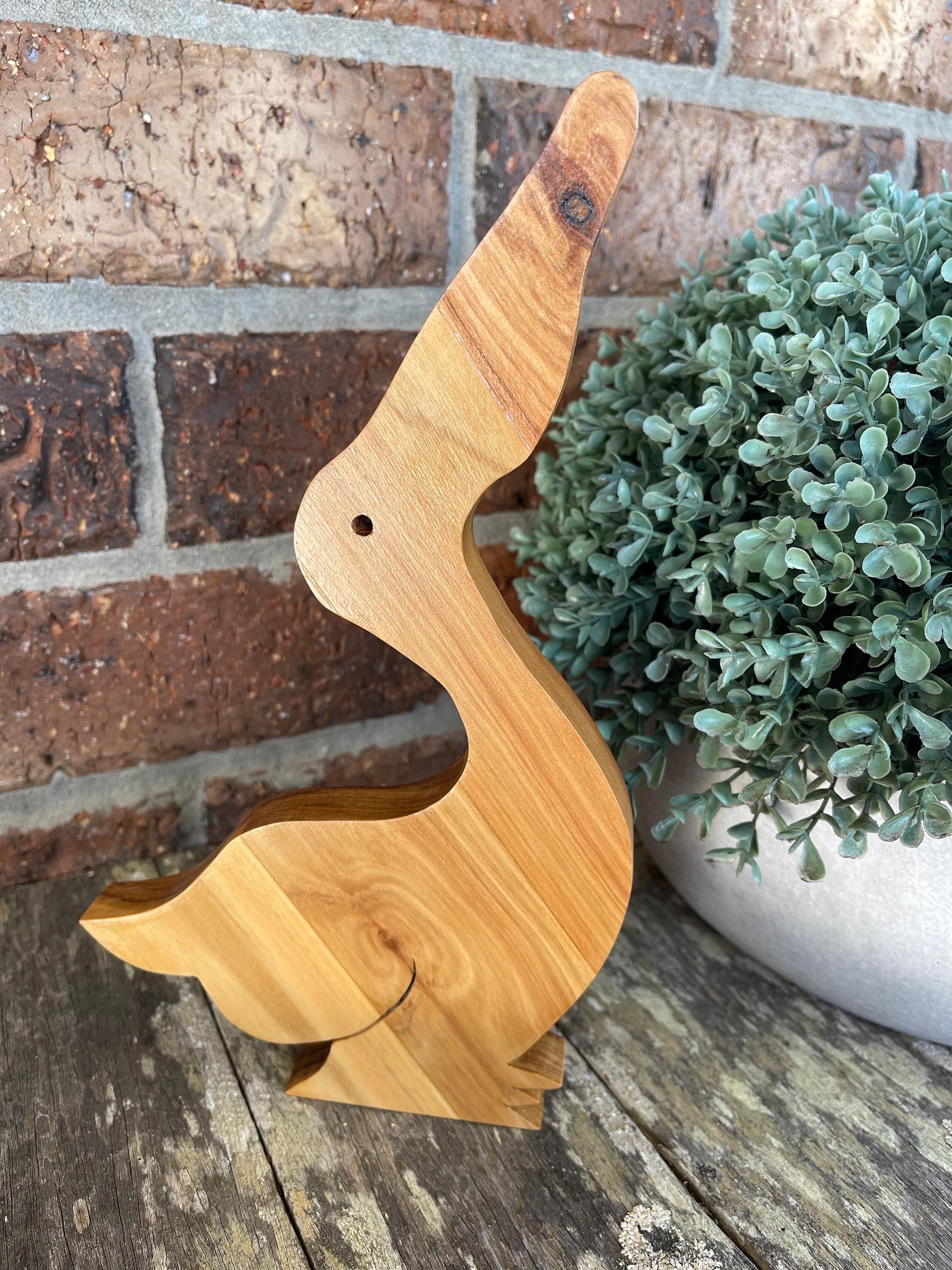 Pelican Wood Pine Grain Free Standing Ornament Coastal - Etsy