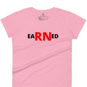 Nurse Earned Red and Black Quote Women's T-shirt - Etsy
