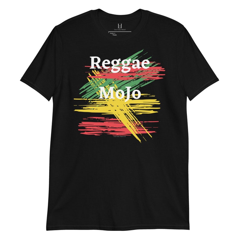Colors of Reggae Brush Strokes Graphic Black T Shirt - Etsy