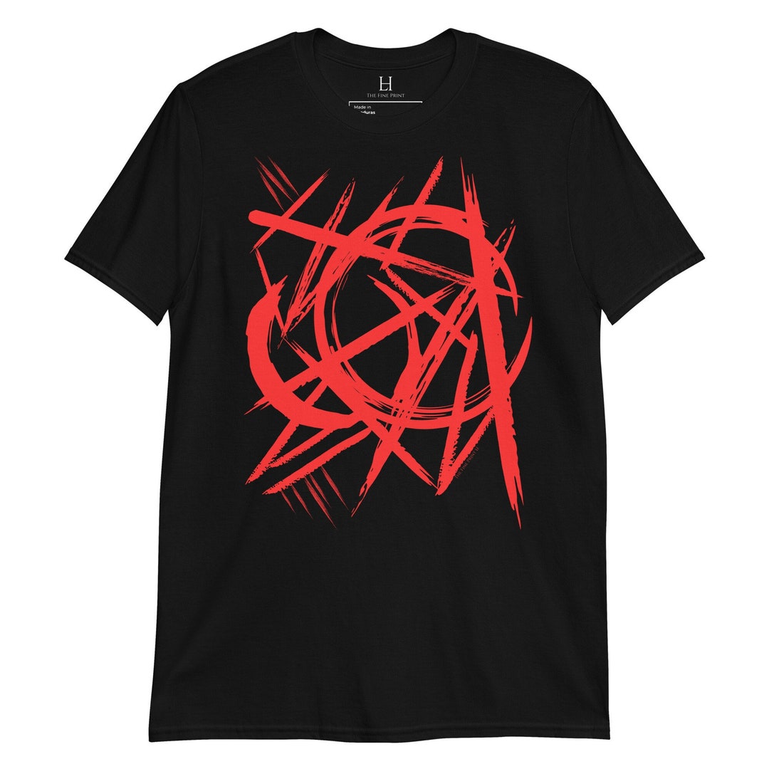Artistic Abstract Red Brush Stroke T Shirt - Etsy