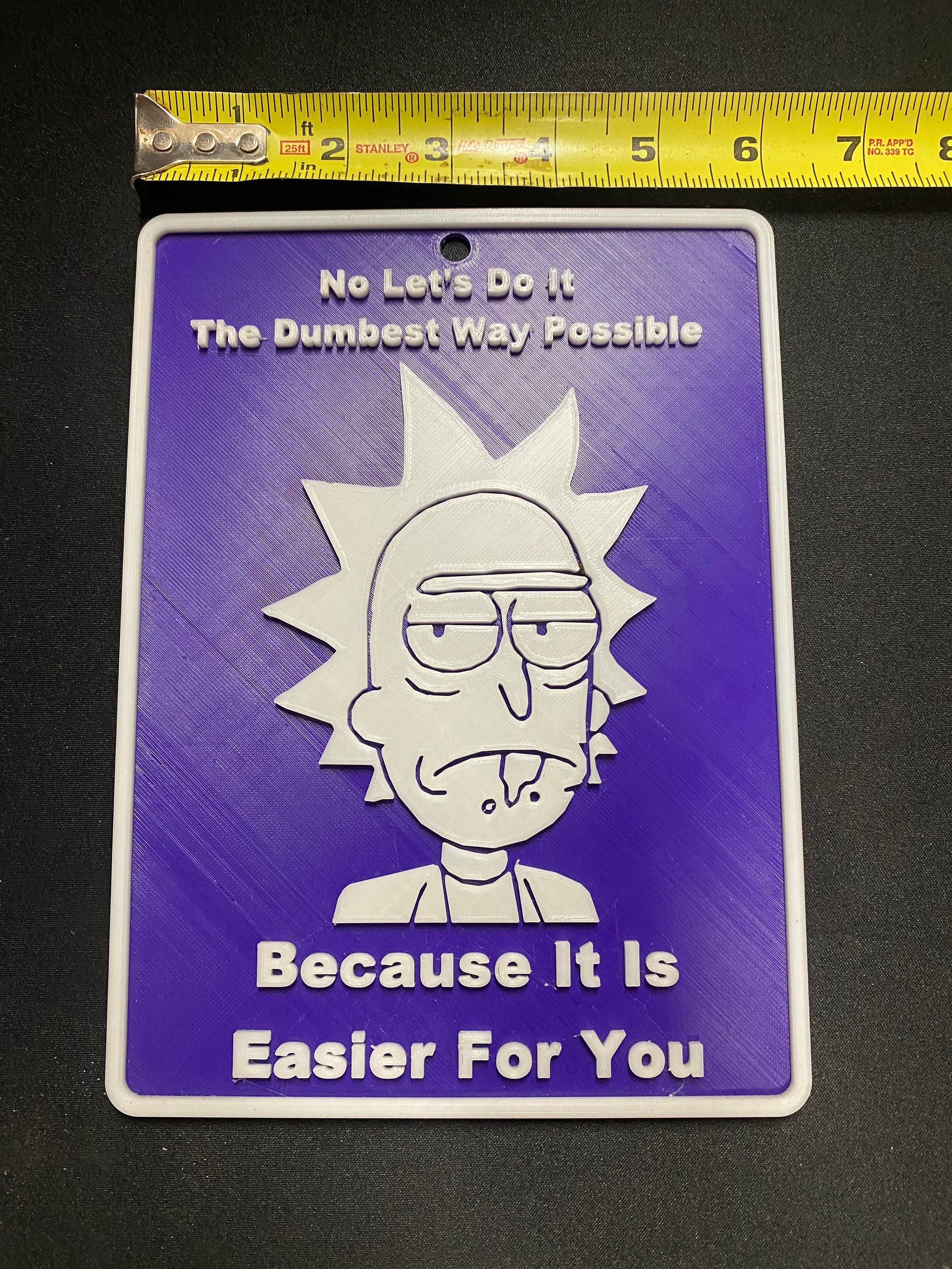 3D Printed Rick Sanchez Sign Glow in the Dark Wall Decor - Etsy