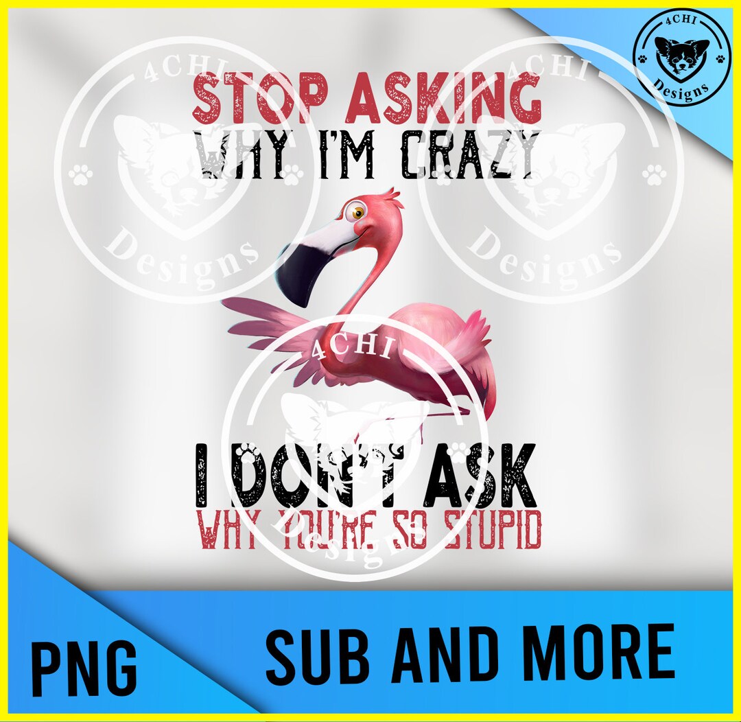 Stop Asking Why I Am so Crazy I Dont Ask Why You Are so Stupid -funny ...
