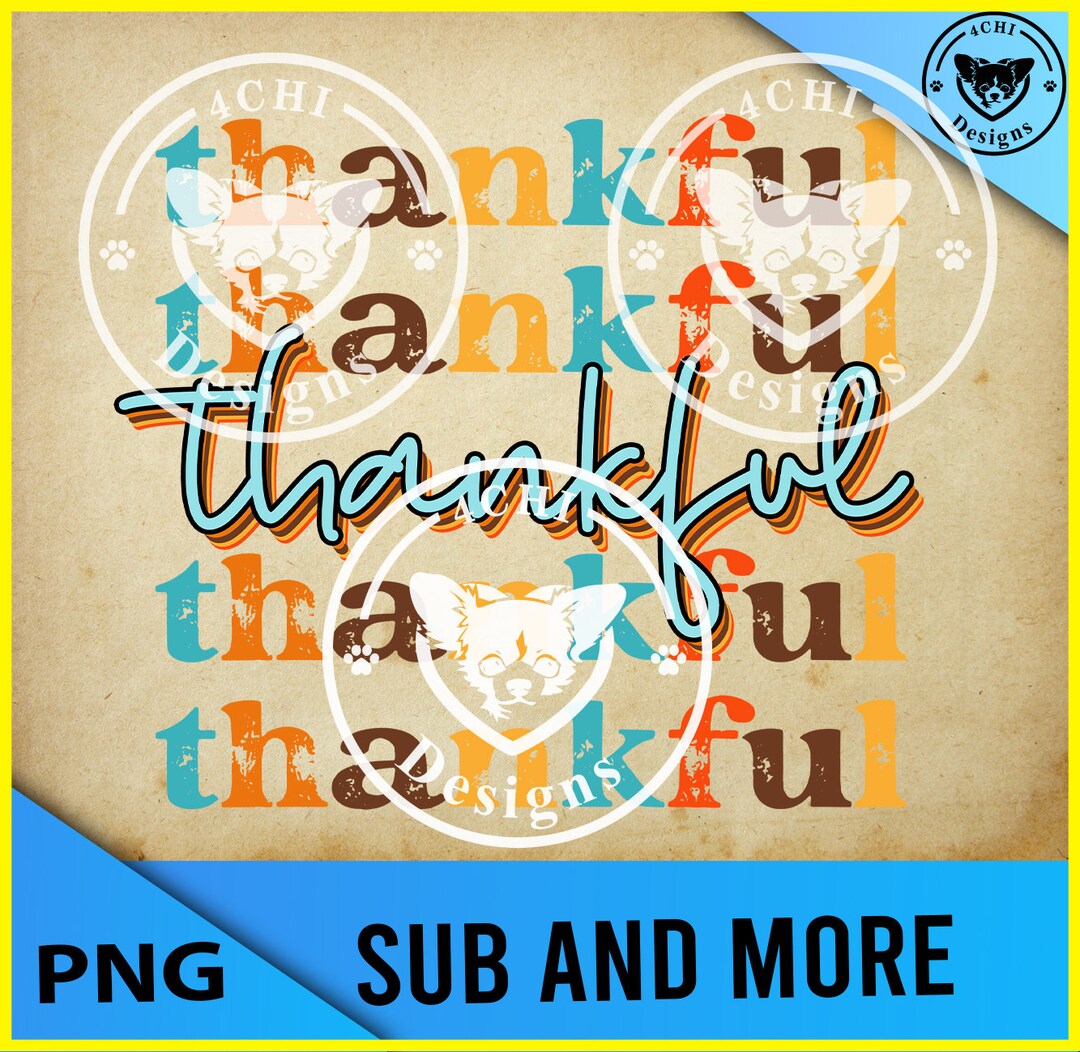 Thankful Fall Theme -png Digital File for Sublimation - Etsy