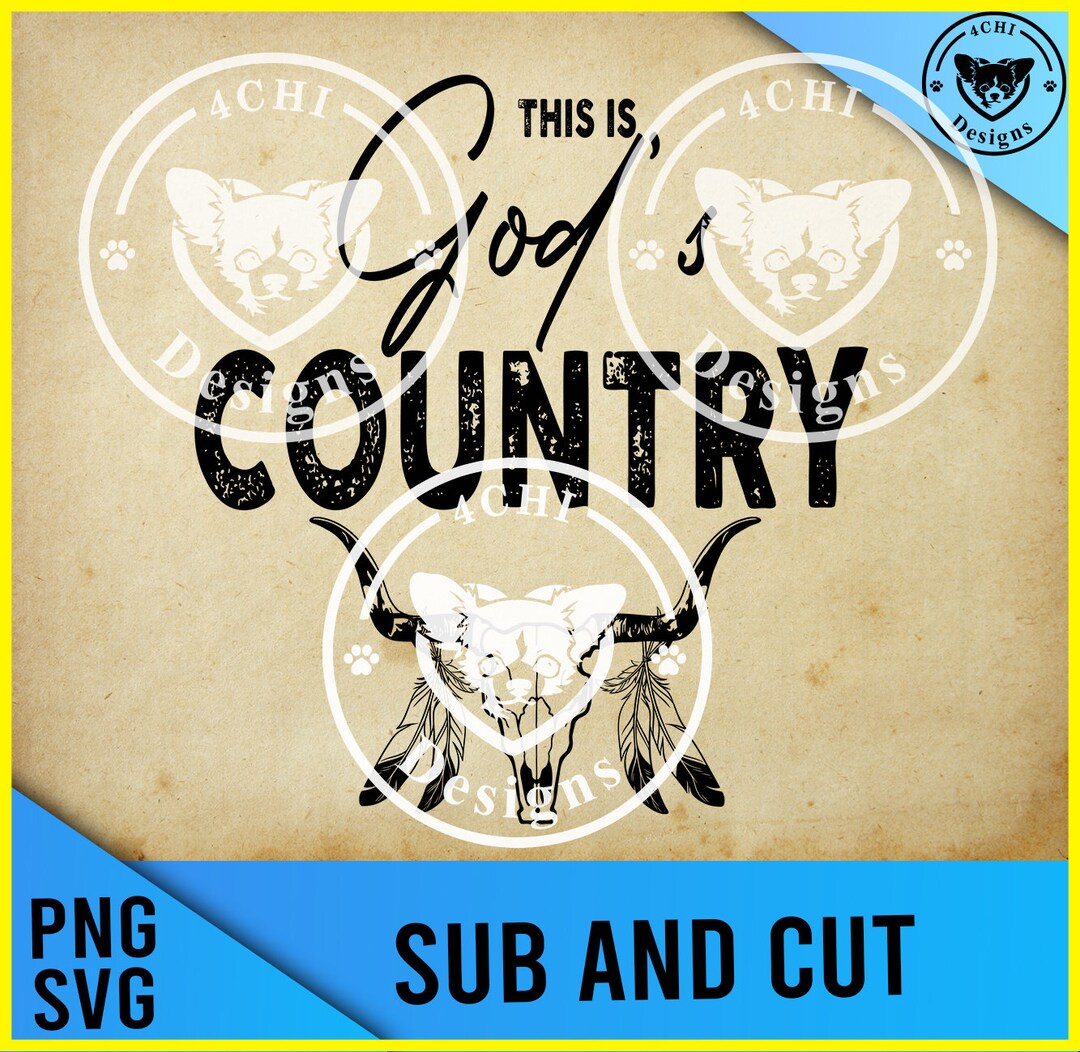 This is God's Country- Skull-png/svg Digital File for Sublimation - Etsy