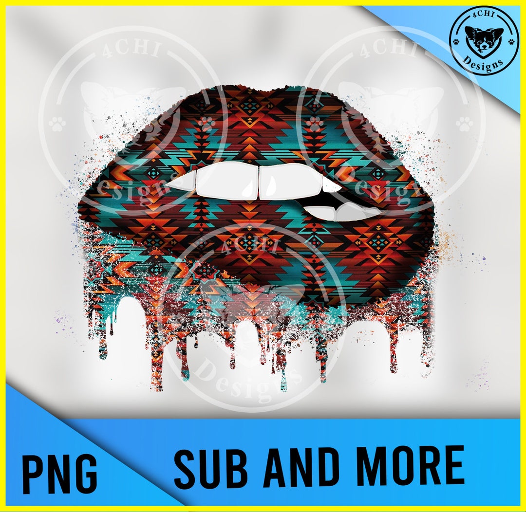 Native Lips Bite Print-native Rug Glitter -png File for Sublimation - Etsy