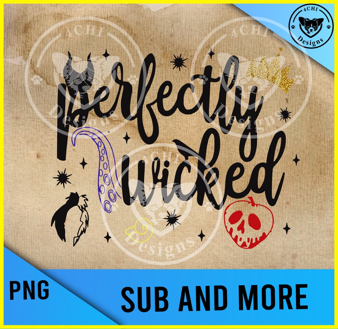 Perfectly Wicked - Png Digital File for Sublimation - Etsy