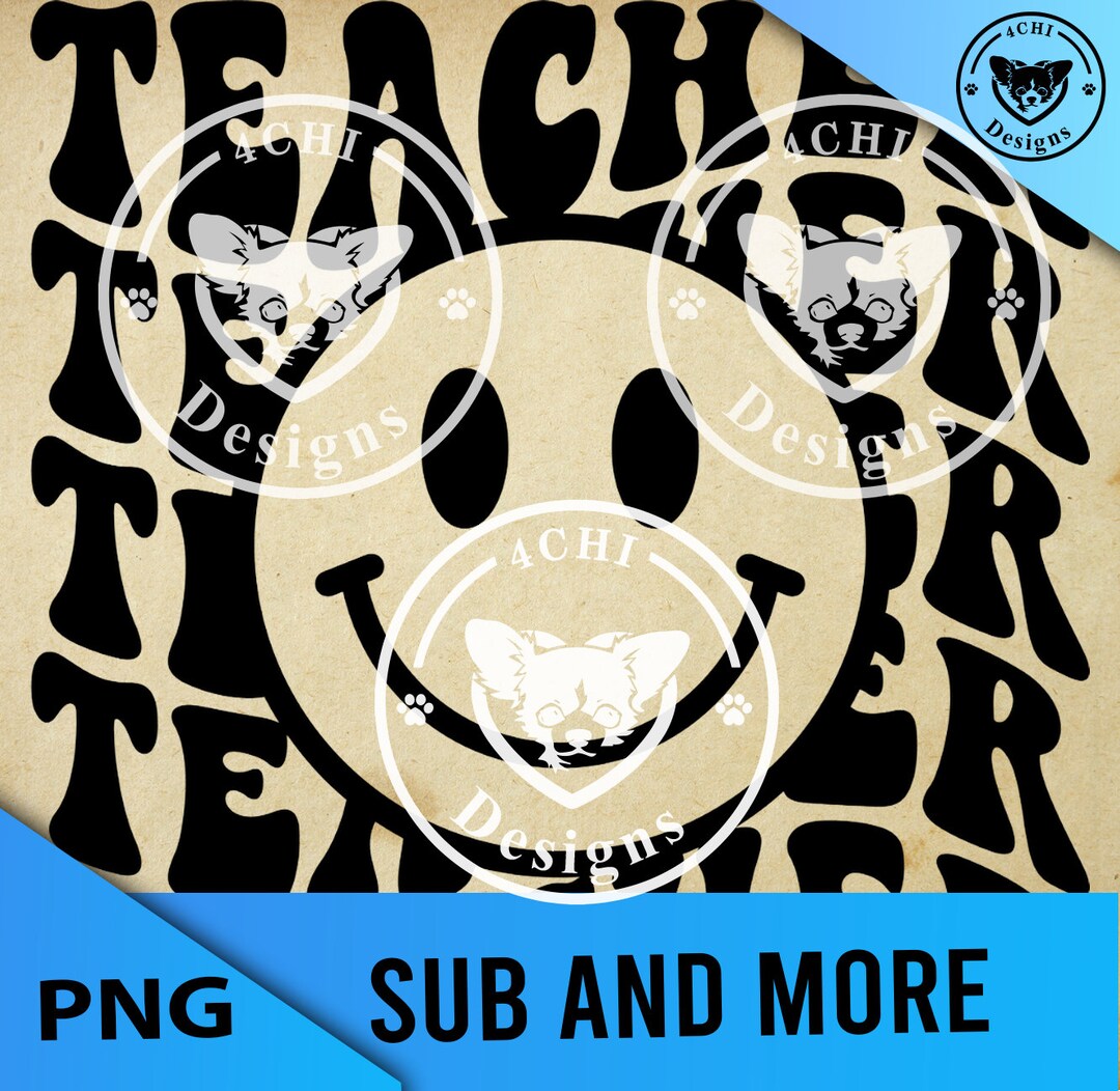 Teacher Smiley-digital Download for Sublimation or Screens - Etsy