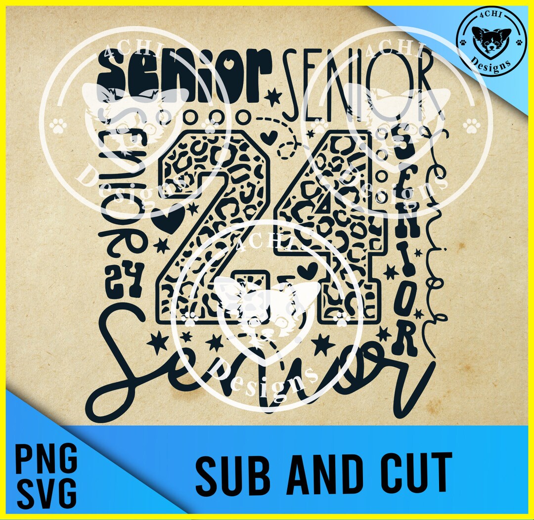 Senior 2024-words Typography -png Svg Digital File for Sublimation - Etsy