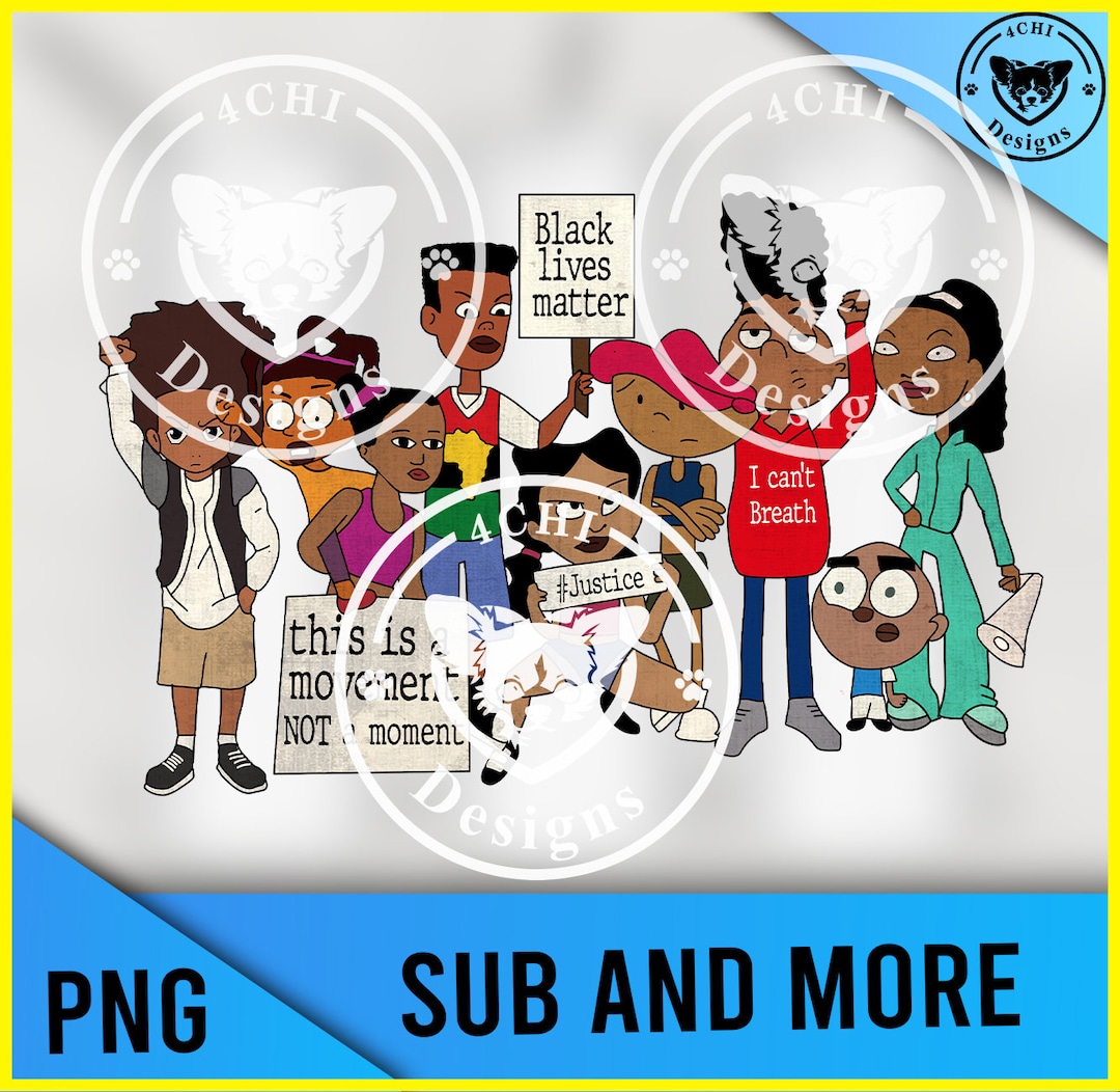 Black Lives Matter-cartoon-proud Signs Png File for Sublimation - Etsy