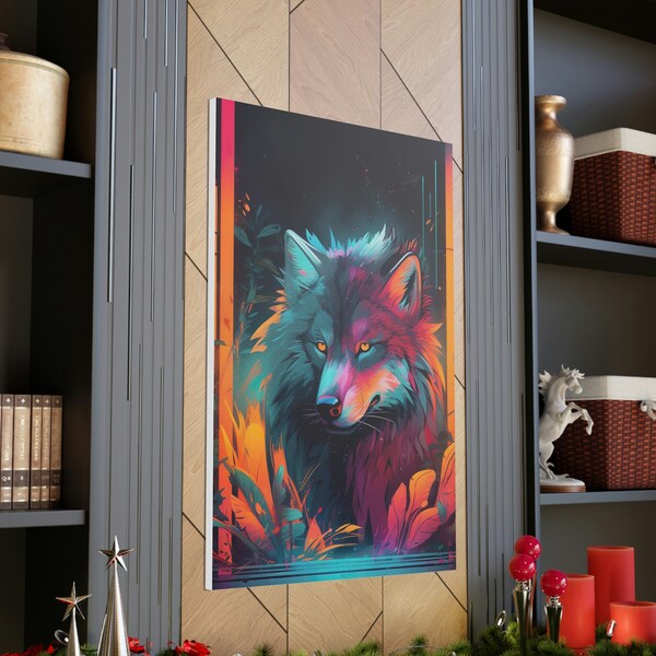 Wolf Abstract Art Painting - Etsy