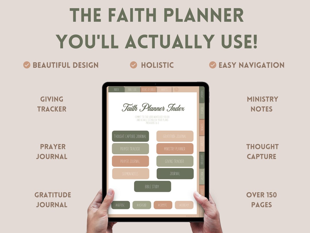 Digital Planner | Faith Planner | Sermon Notes | Prayer Journal ...