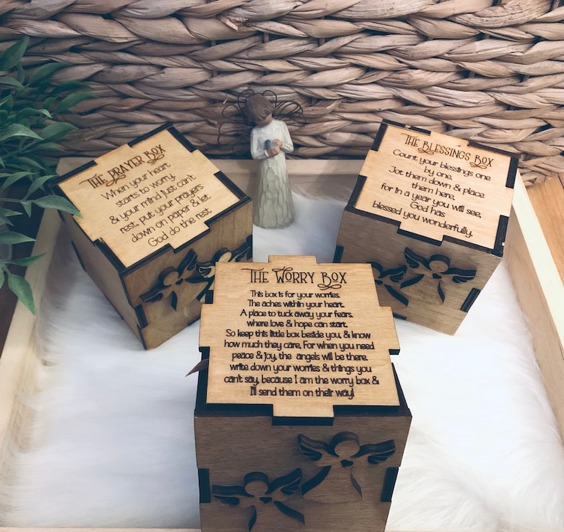 Digital Cut File/svg/inspirational Prayer Boxes/glowforge/laser Ready ...