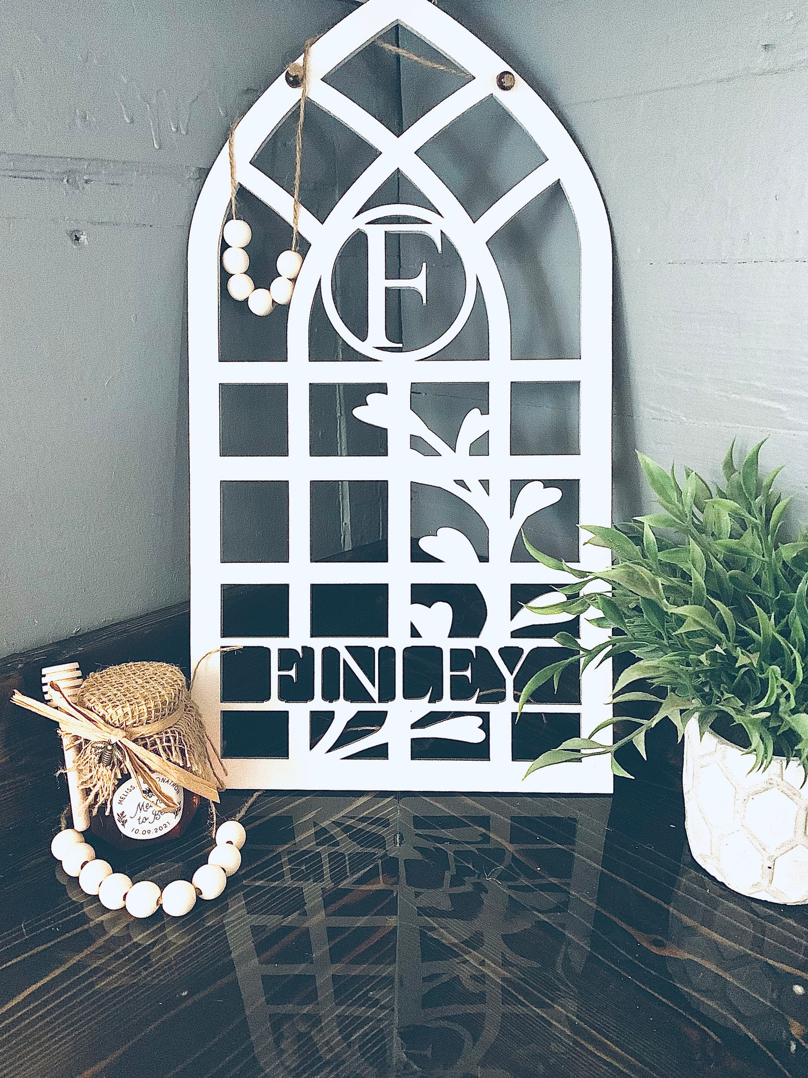 Svg/hanging Window Monogram Frame/digital Cut File/laser - Etsy