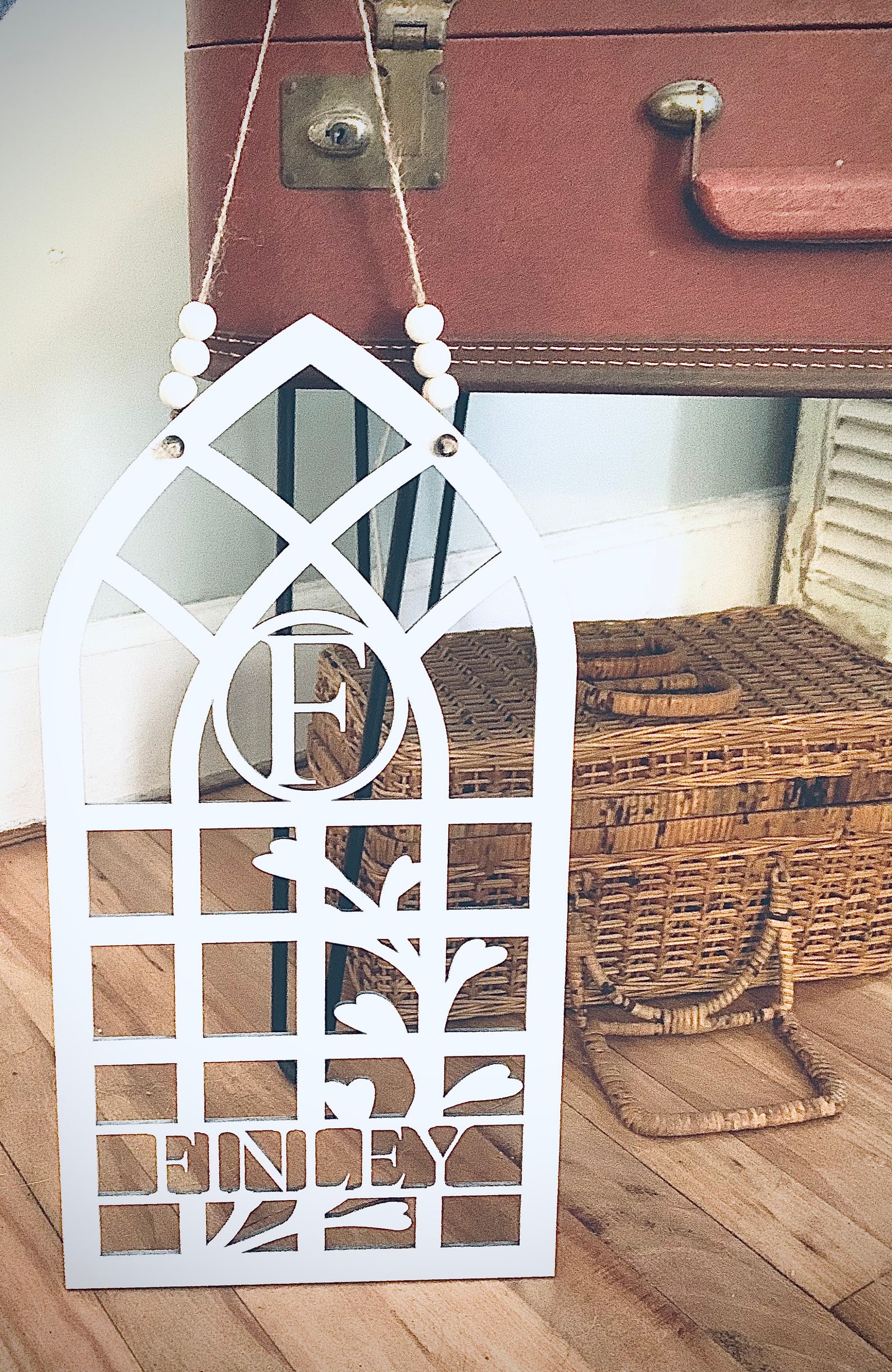 Svg/hanging Window Monogram Frame/digital Cut File/laser - Etsy