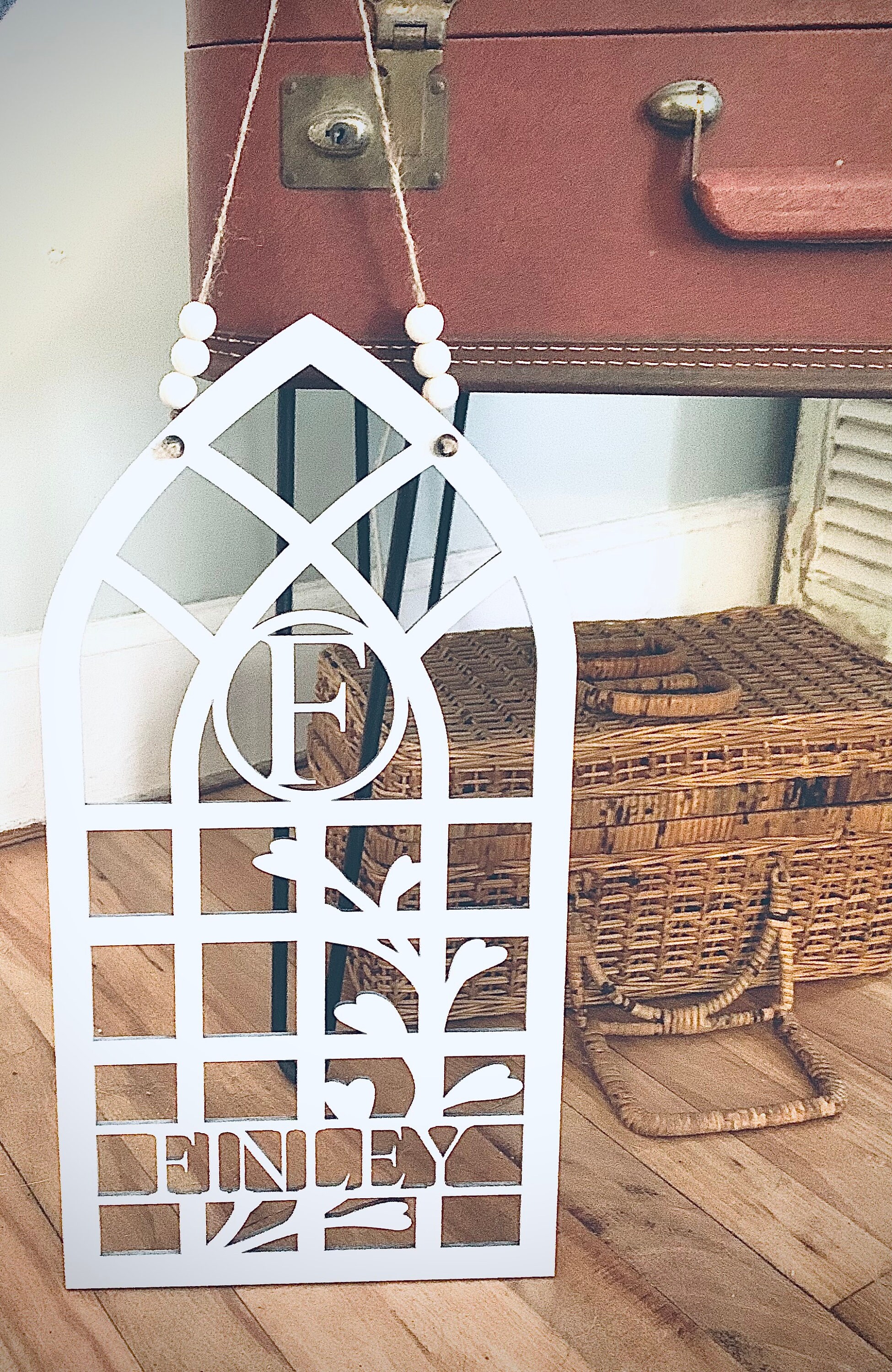 Svg/hanging Window Monogram Frame/digital Cut File/laser - Etsy