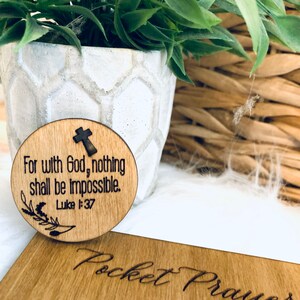 Digital Cut File / SVG / Pocket Prayer Token With Card / Laser Ready - Etsy