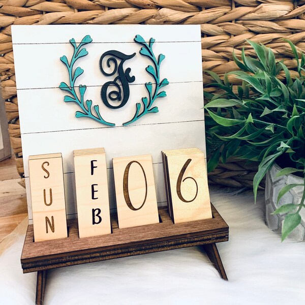 Laser Cut Desk Calendar - Etsy