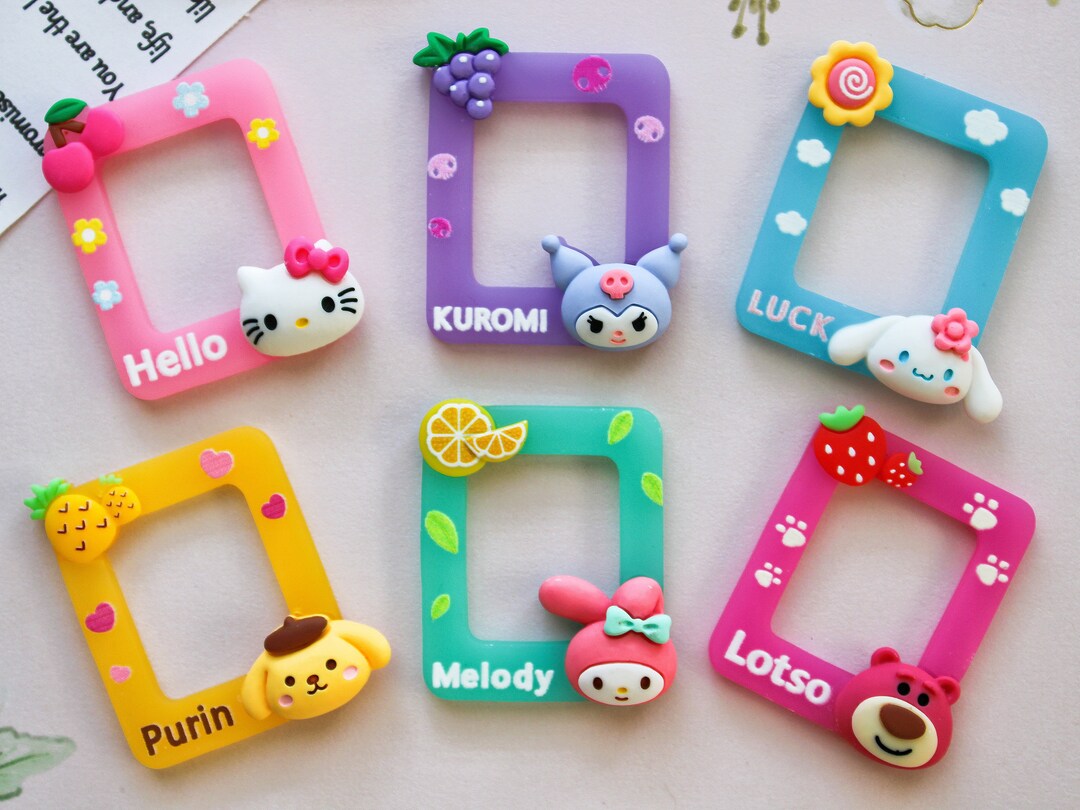 Kawaii Kitty Cartoon Mini Picture Frame, Resin Charms, Cabochons ...