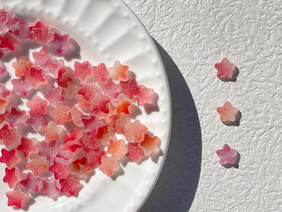 10pcs Red Gummy Star Glow in Dark Flatback Charms Candy - Etsy