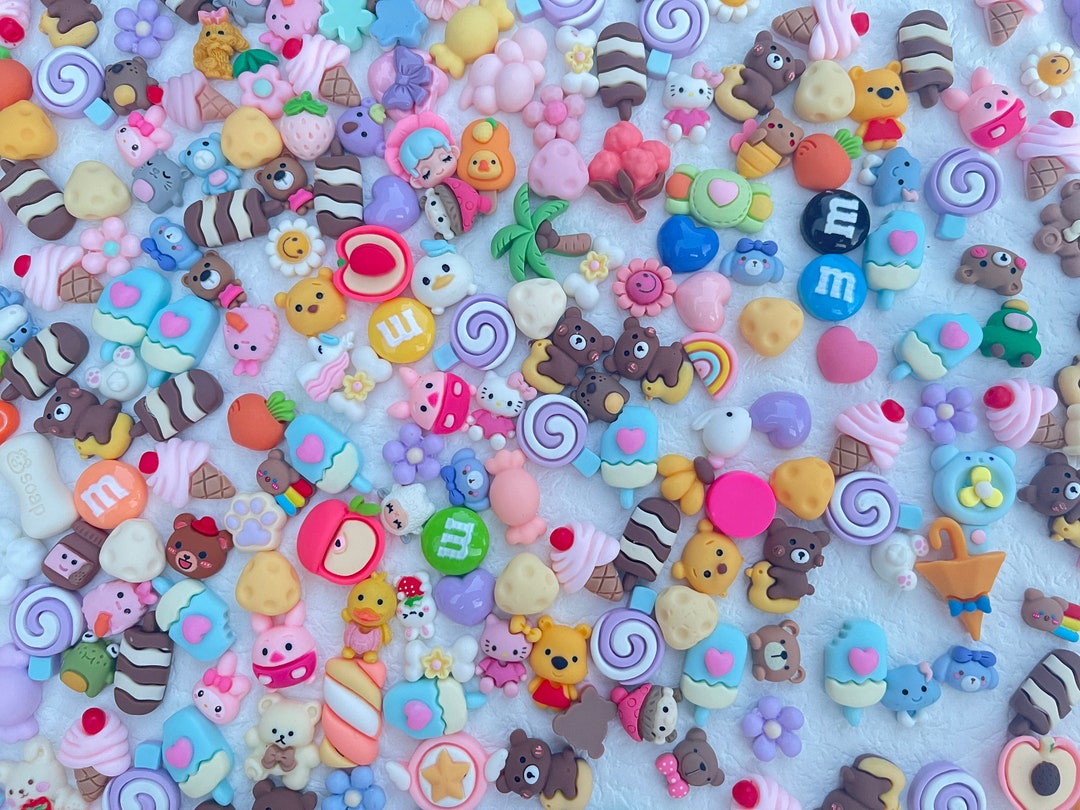 10/20/30pcs Small Kawaii Flatback Charms Resin Slime Charms - Etsy