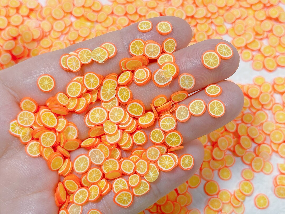 5g/10g Orange Fruit Polymer Clay Slices/orange Color Fimo Slices/fake ...