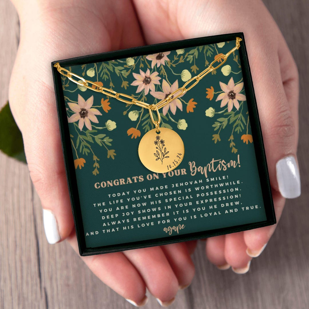 Jw Baptism Necklace Personalized, Jw Baptism Gift for Sisters,for Woman ...