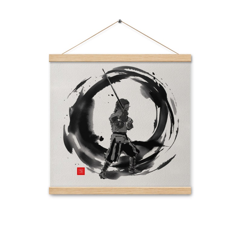 Sumi-e Longsword Fencer in Vom Tag Poster Unique HEMA Art for ...