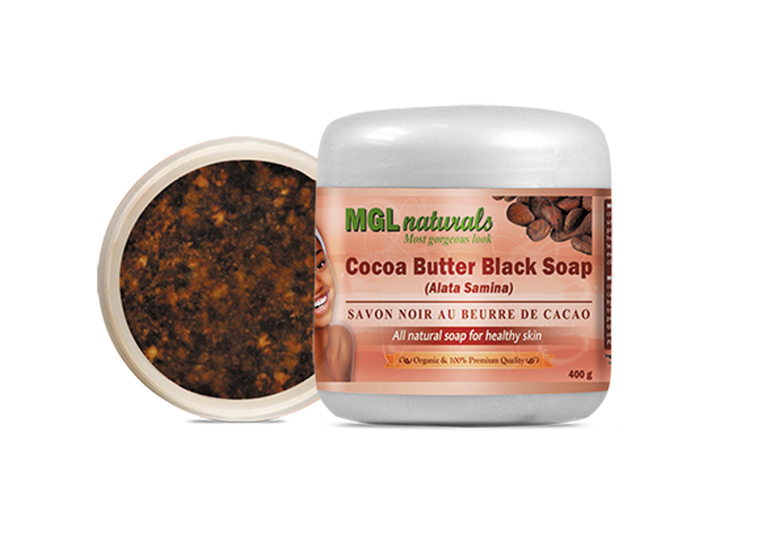 Raw African Black Soap Enriched With Cocoa Butter. Clean and Refreshing ...