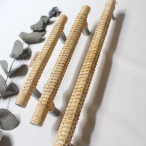 Cabinet Pull Rattan Handles Wicker Natural Rattan Rope - Etsy