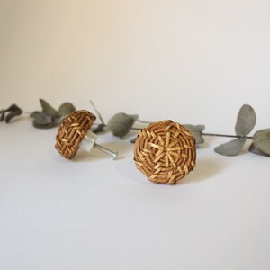 Oak Rattan Rope Handle , Wicker Drawer Knobs, Boho Cabinet Pulls ...