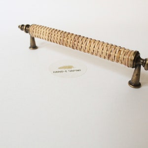 Cabinet Pull Rattan Handles, Wicker Natural Rattan Rope Handle, Rattan ...