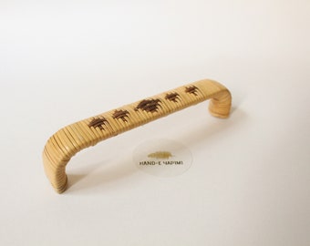 Cabinet Pull Rattan Handles Wicker Natural Rattan Rope - Etsy