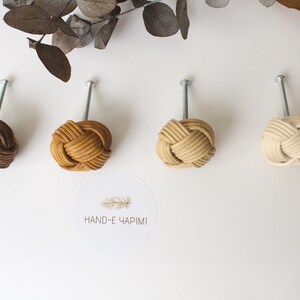 Handmade Rattan Drawer Knobs ,wicker Natural Rattan Rope Handle, Rattan ...