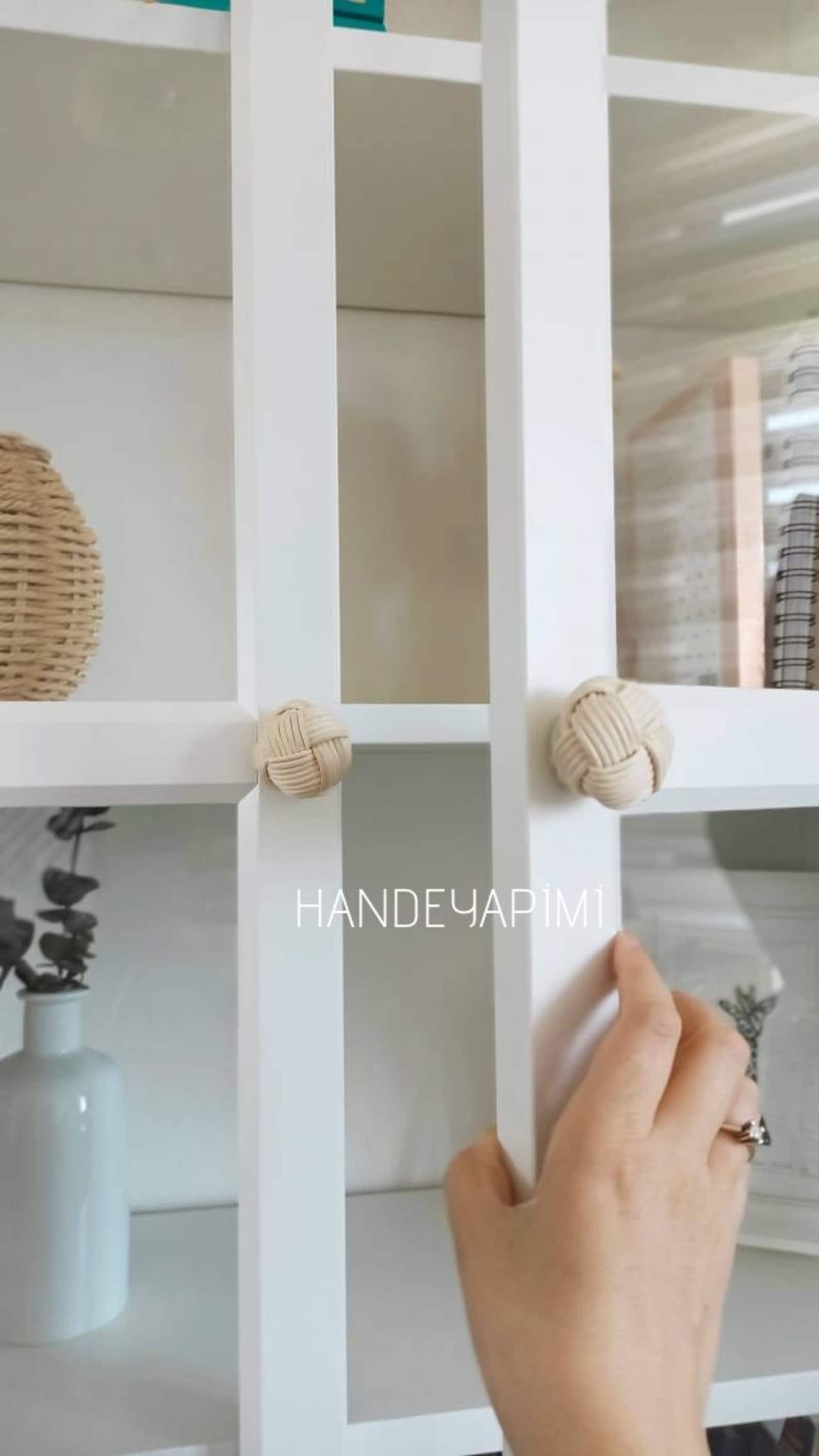 Handmade Rattan Drawer Knobs ,wicker Natural Rattan Rope Handle, Rattan ...