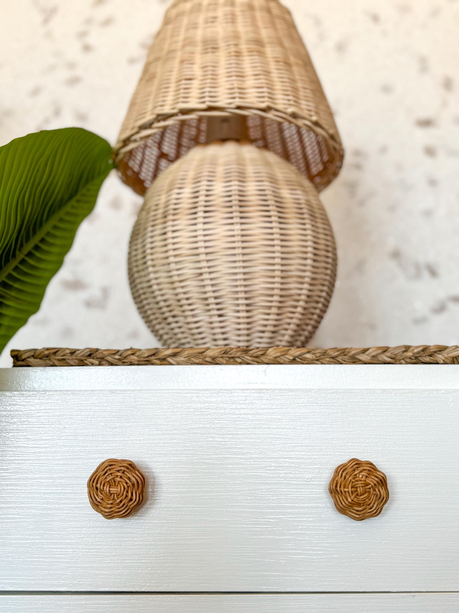 Rattan Drawer Knobs ,wicker Natural Rattan Rope Handle, Rattan Drawer ...