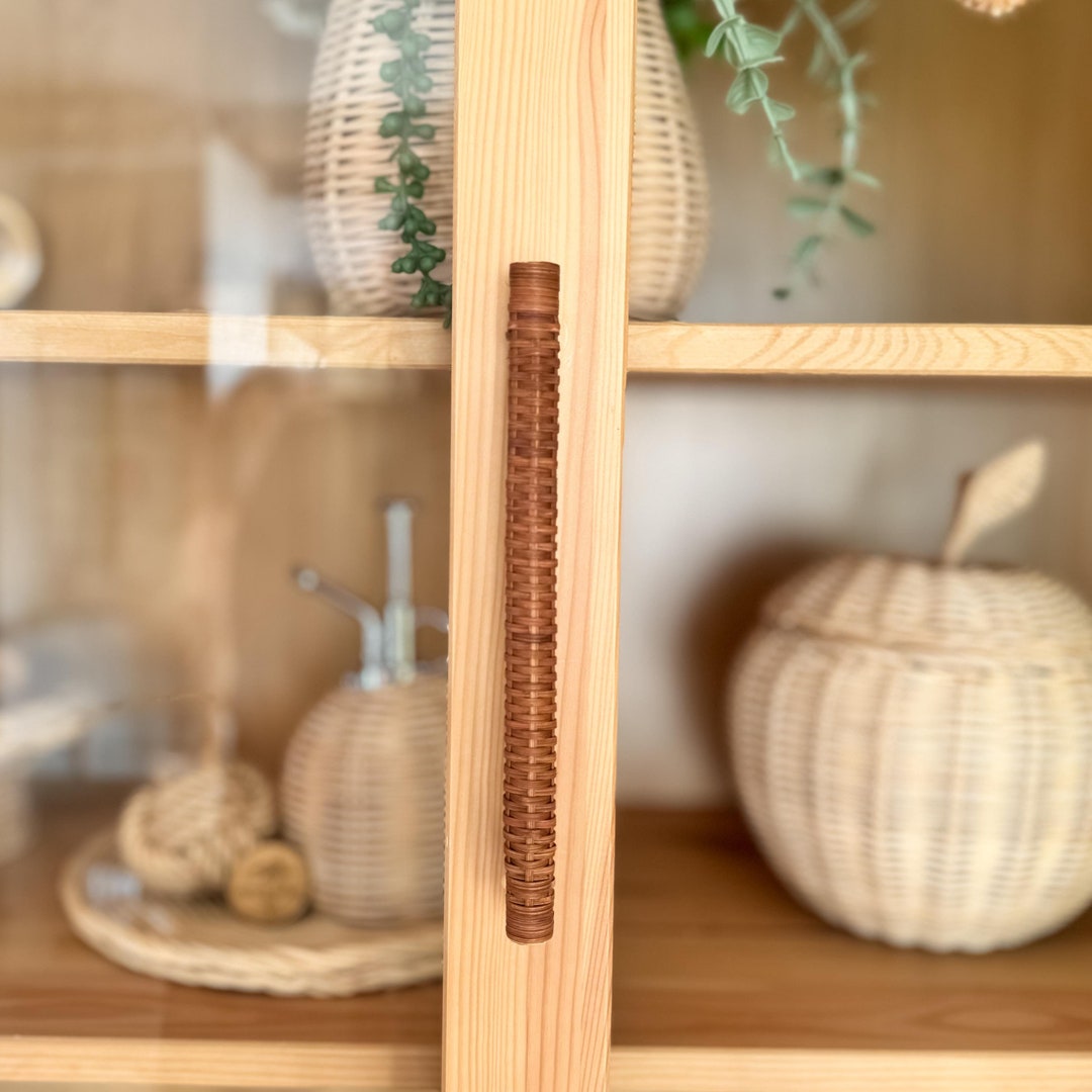 Rattan Drawer Handle, Wicker Natural Rattan Rope Handle, Rattan Drawer ...