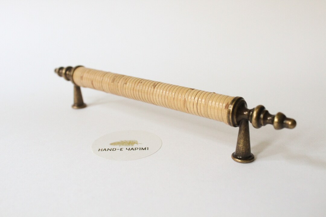 Cabinet Pull Rattan Handles, Wicker Natural Rattan Rope Handle, Rattan ...