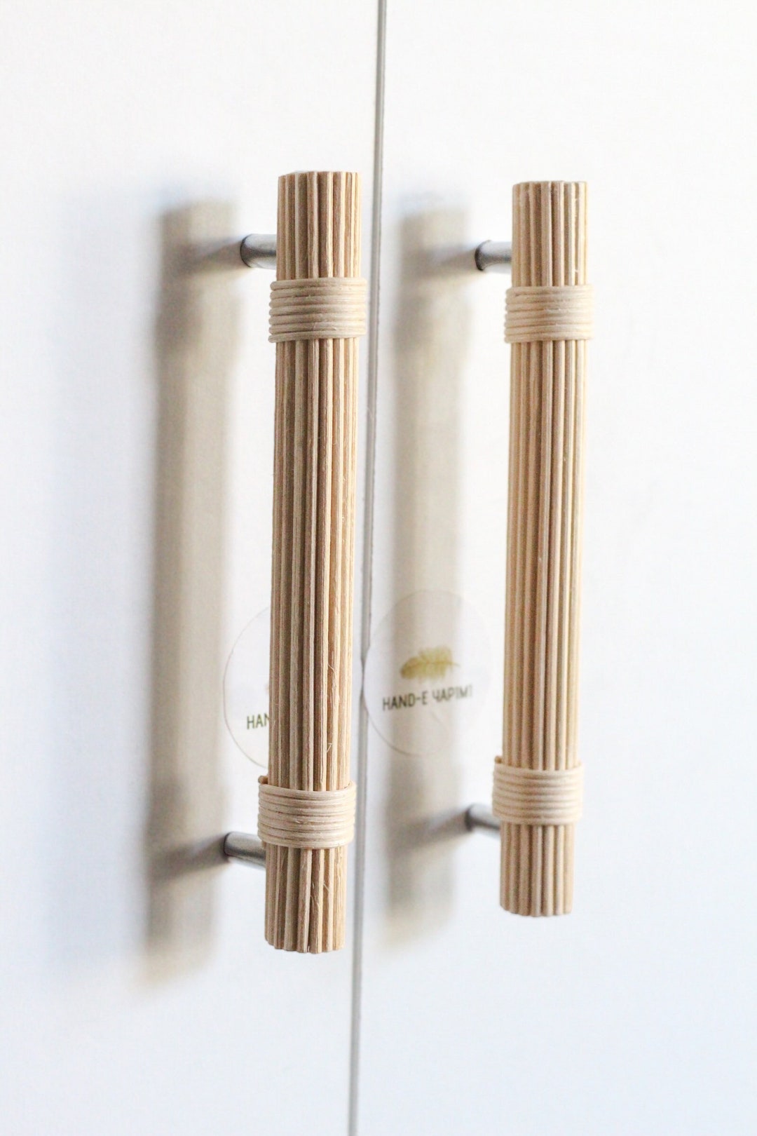 Cabinet Pull Rattan Handles, Wicker Natural Rattan Rope Handle, Rattan ...