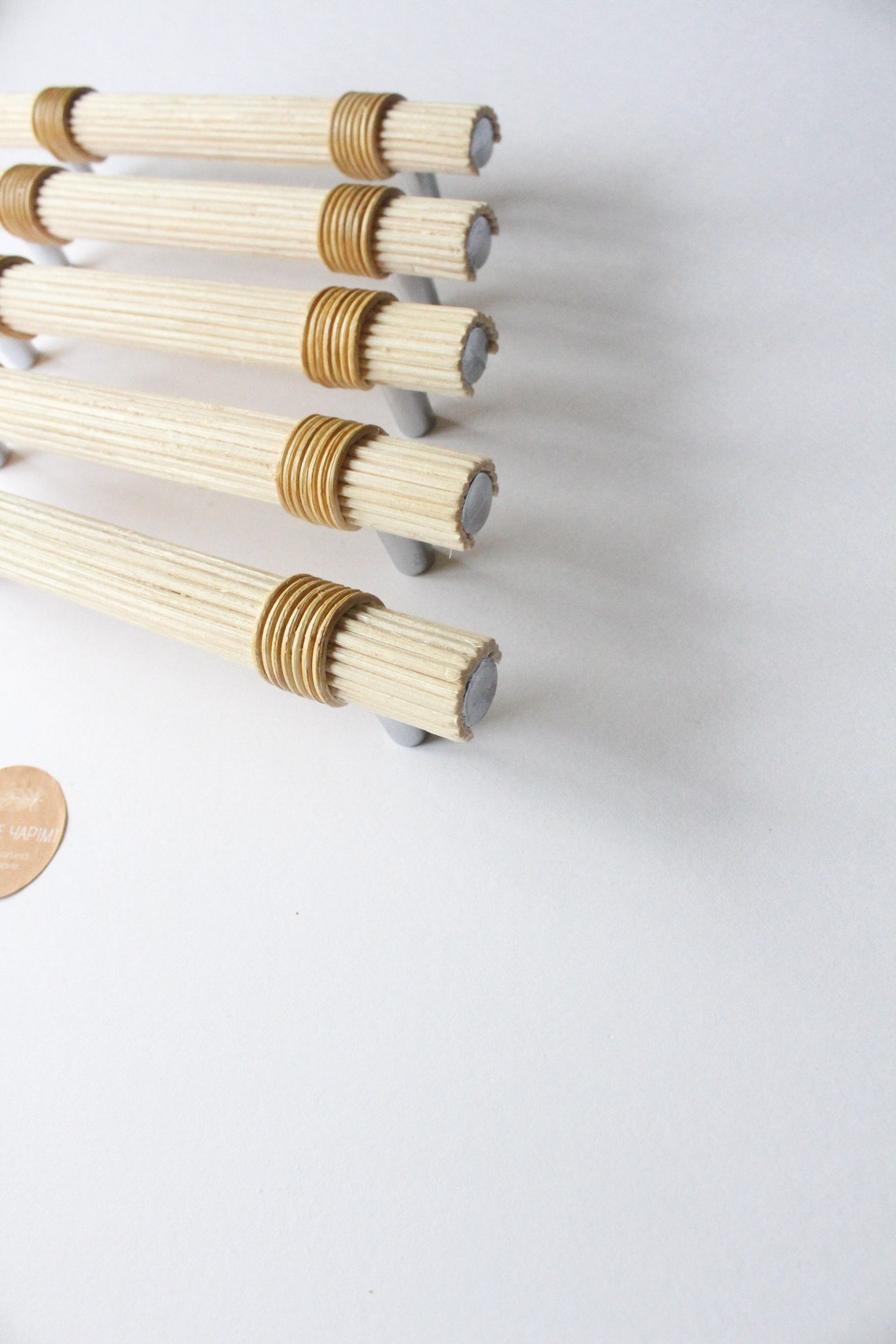 Cabinet Pull Rattan Handles Wicker Natural Rattan Rope - Etsy