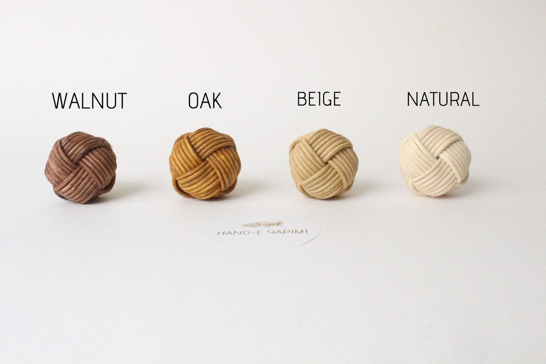 Handmade Rattan Drawer Knobs ,wicker Natural Rattan Rope Handle, Rattan ...
