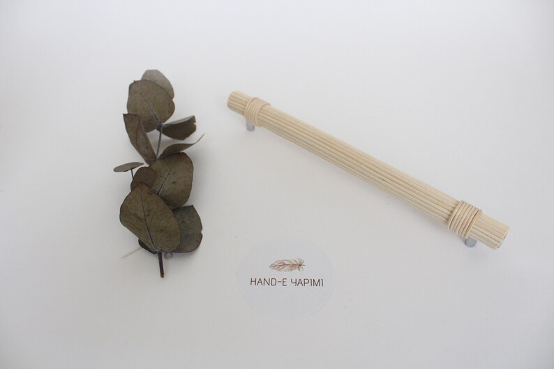 Cabinet Pull Rattan Handles Wicker Natural Rattan Rope | Etsy