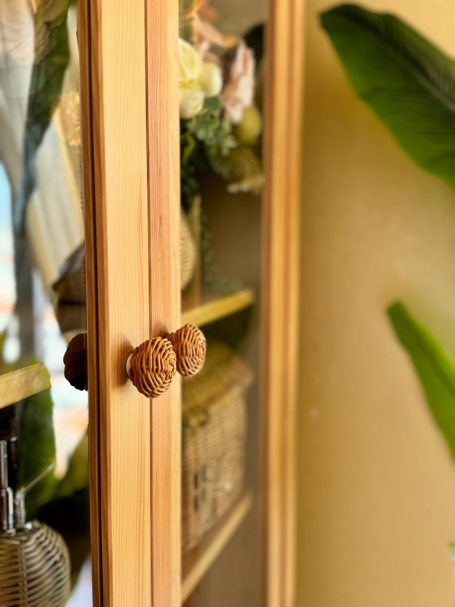 Rattan Drawer Knobs ,wicker Natural Rattan Rope Handle, Rattan Drawer ...