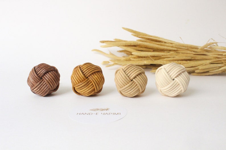 Handmade Rattan Drawer Knobs ,wicker Natural Rattan Rope Handle, Rattan ...