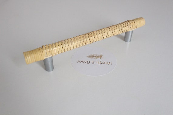Cabinet Pull Rattan Handles Wicker Natural Rattan Rope - Etsy
