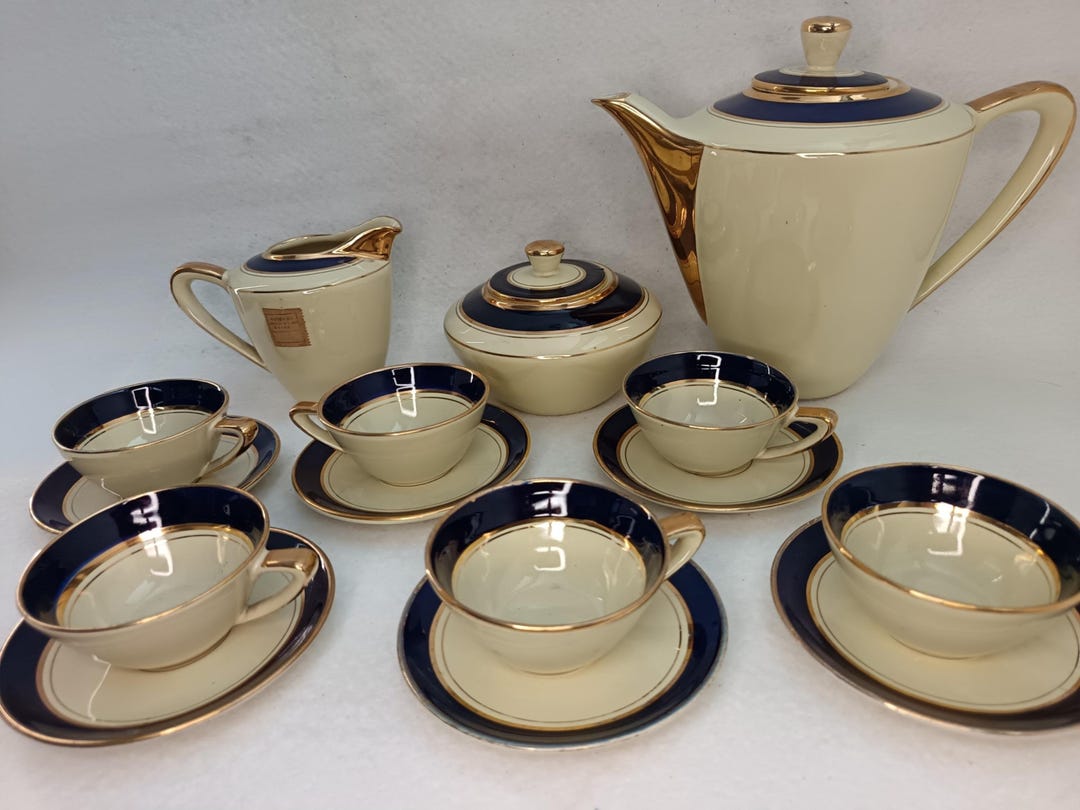 Art Deco Italian Tea Set by SICAS – Vintage Artistic Ceramic, Made in ...