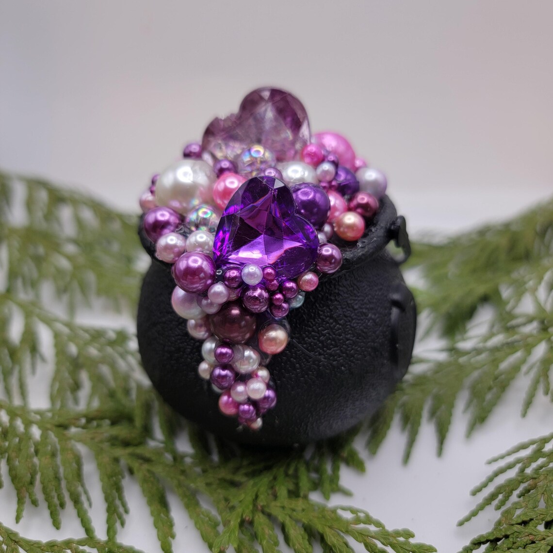 Mini Bubbling Witch Cauldron, Bubbles Halloween Decor, Ornament - Etsy