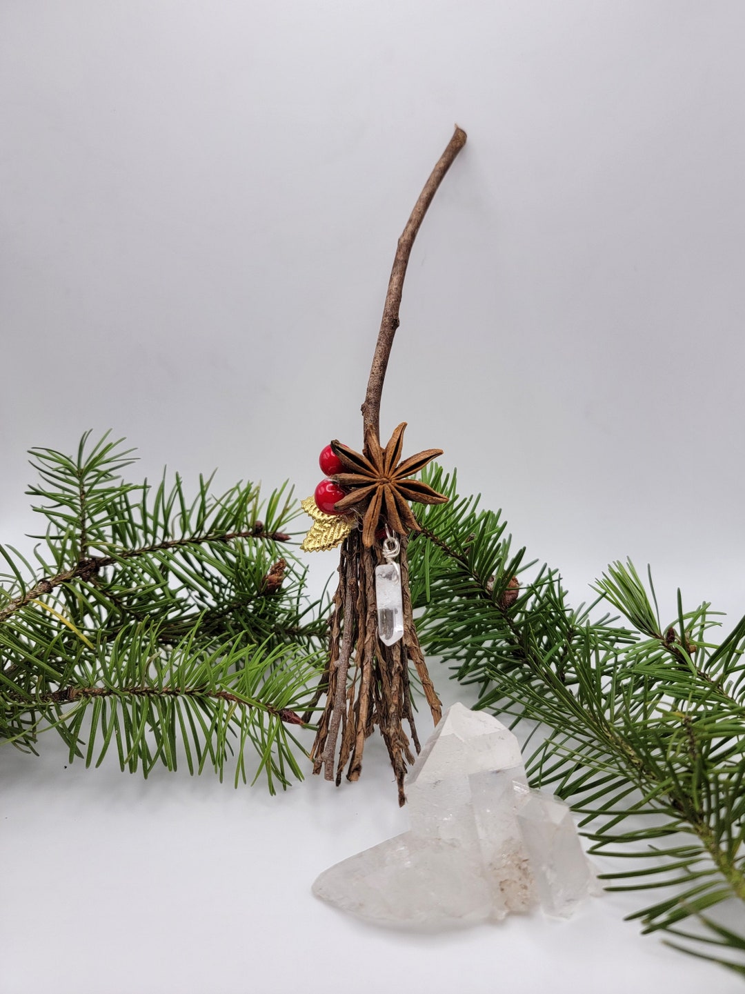 Yule Broom Ornament, Witch Christmas Decor, Altar Bessom - Etsy
