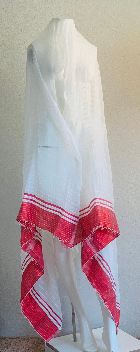 Traditional Netela With Red Tilet. Ethiopian Dress Habesha - Etsy